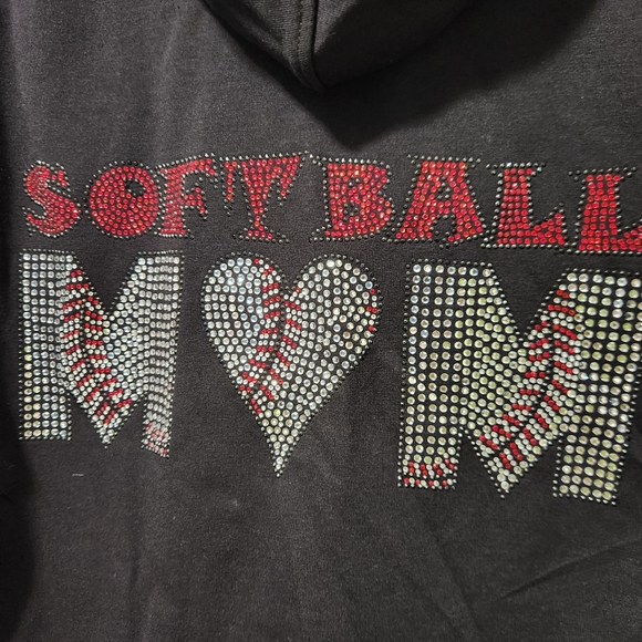 Active Basic | Jackets & Coats | Softball Mom Bling Fullzip Hoodie ...